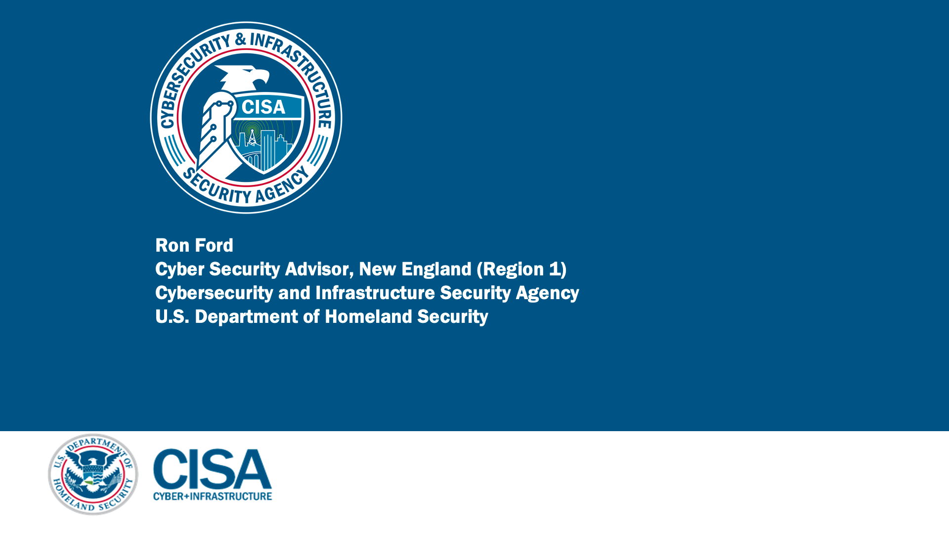 Cybersecurity and InfrastructureSecurity Agency, U.S. DHS – The ...